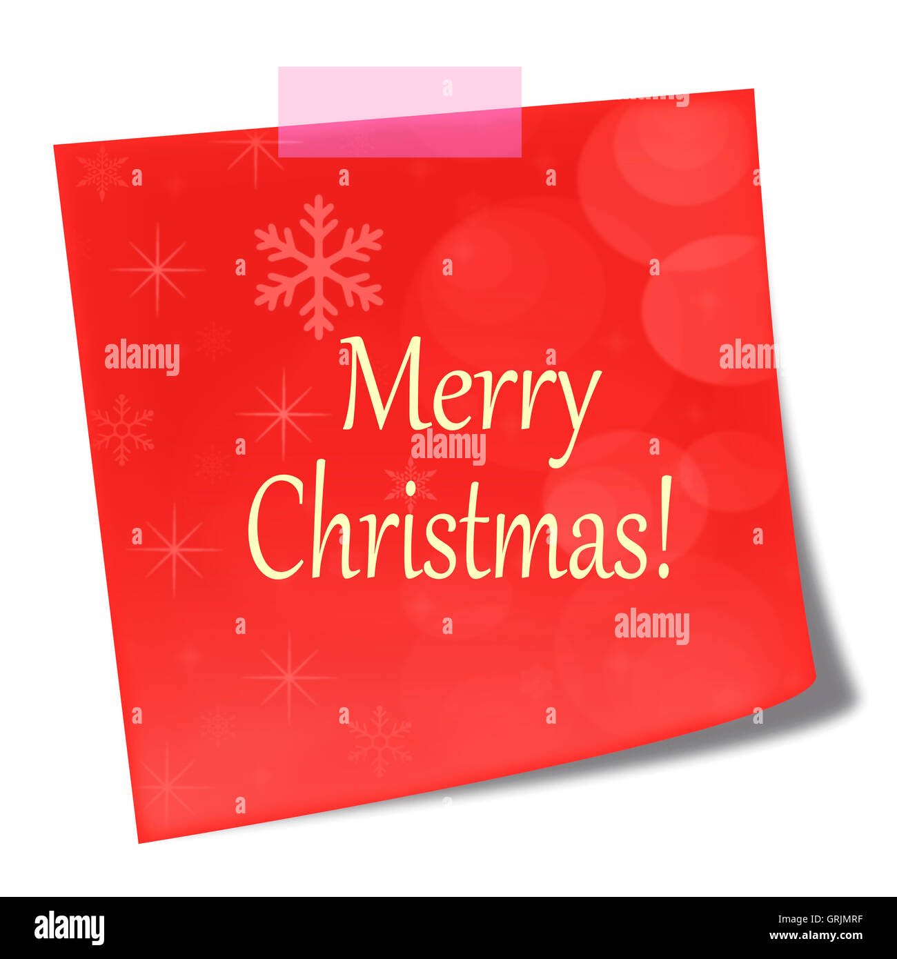 Christmas reminder note on Cut Out Stock Images & Pictures - Alamy