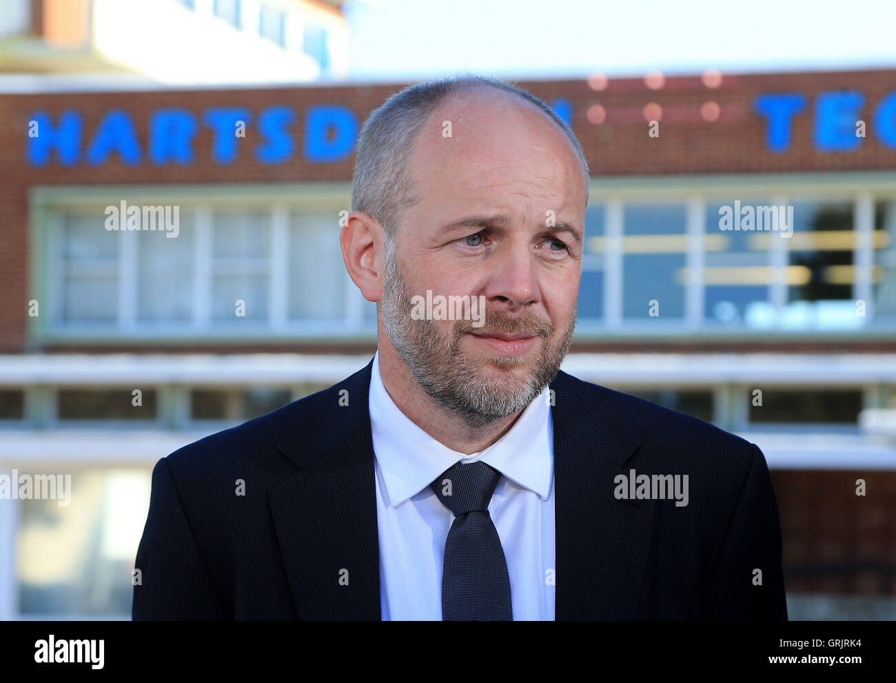 Matthew Tate, Headteacher at Hartsdown Academy in Margate, Kent, during ...