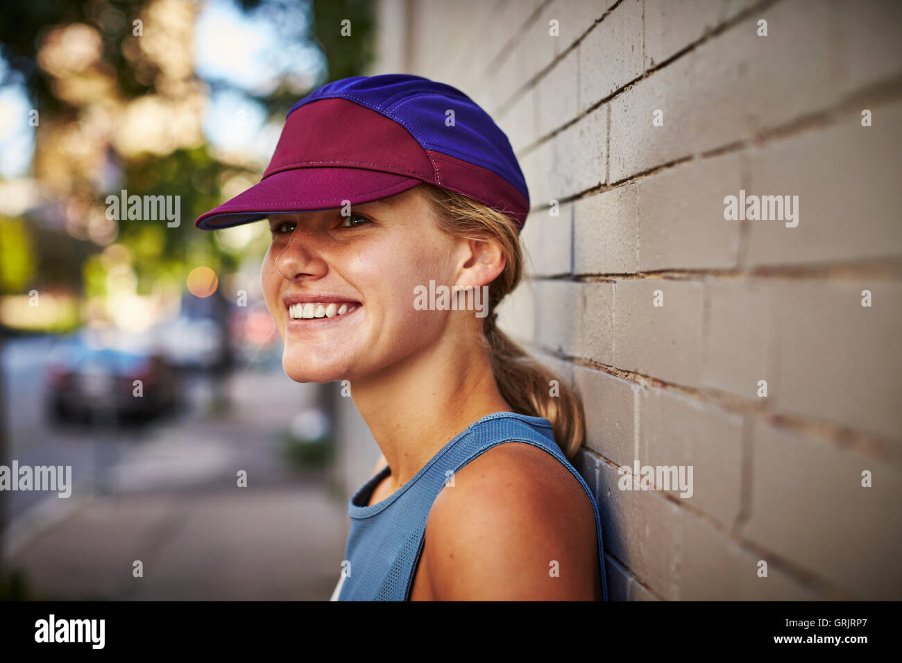 Portrait of a female athlete/runner Stock Photo - Alamy