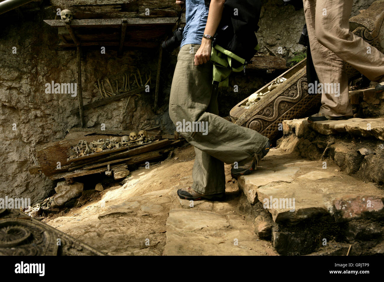 Indonesia, Sulawesi, Tana Toraja, Kete Kesu: Torajan cemetery, broken ...