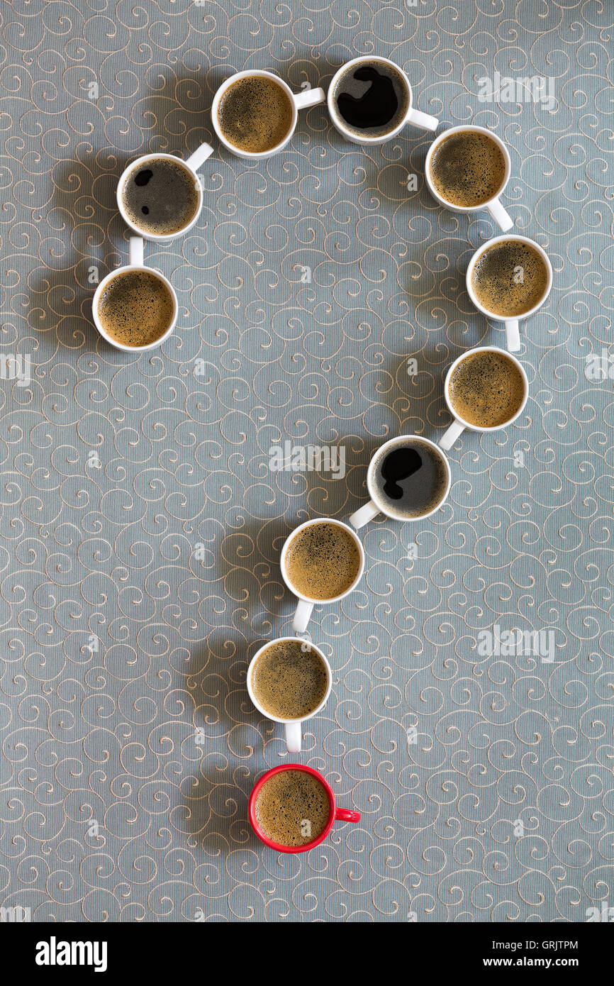 Coffee question mark hi-res stock photography and images - Alamy