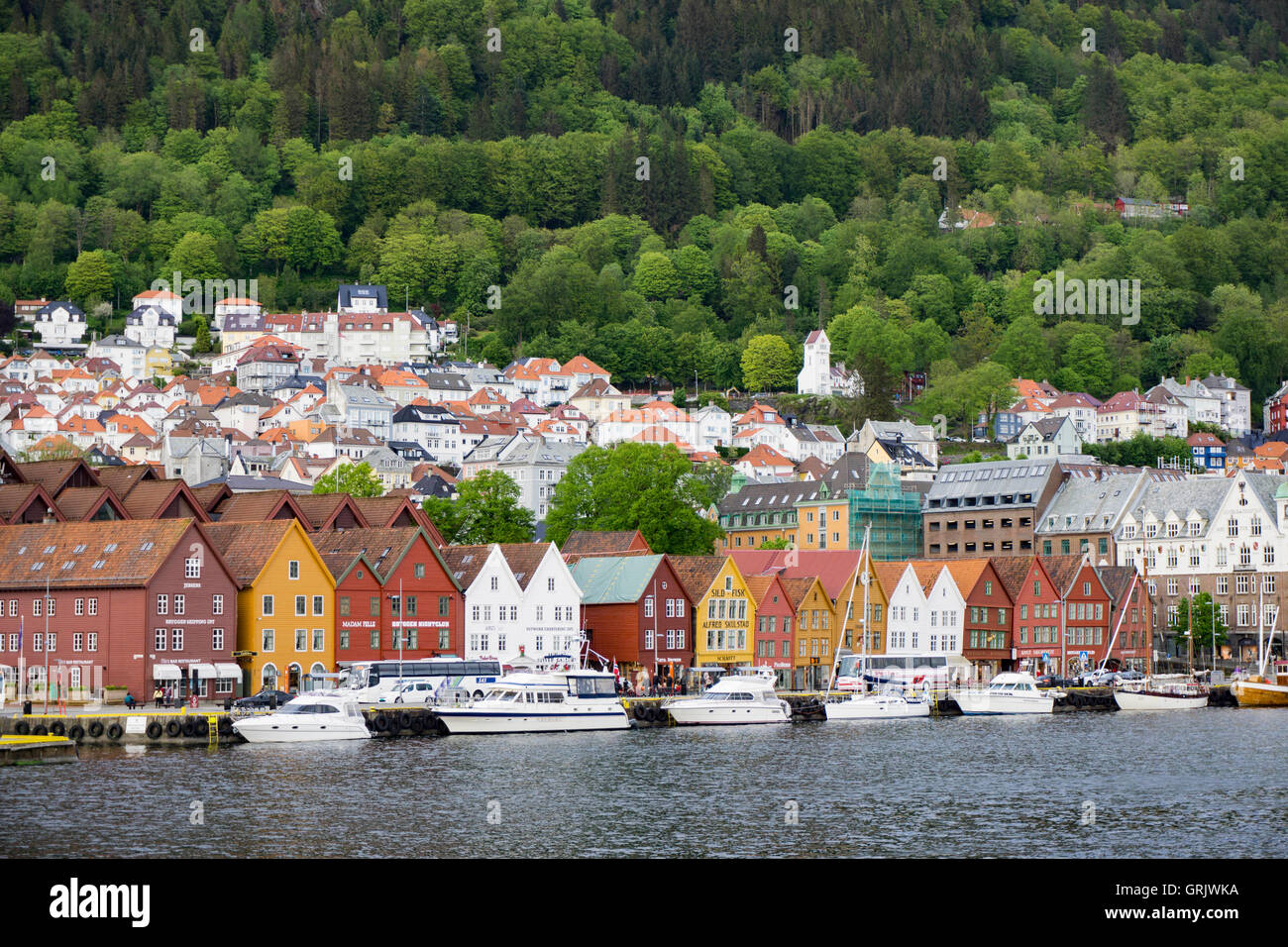 Famous Bryggen Bergen Norway Stock Photo - Alamy