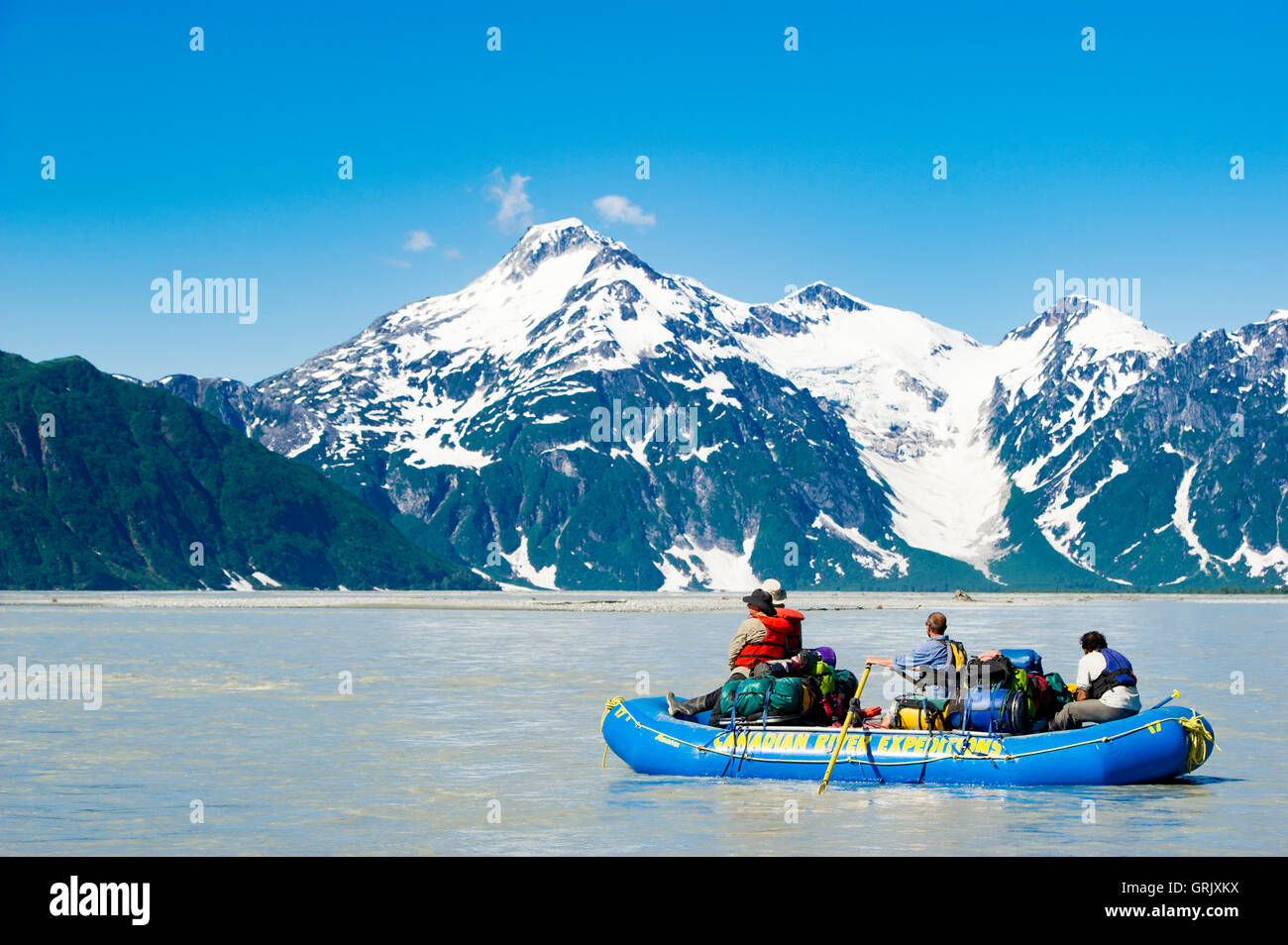 Rafters on the Alsek River Stock Photo - Alamy