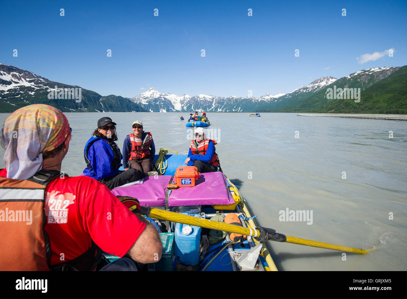 Rafters on the Alsek River Stock Photo - Alamy