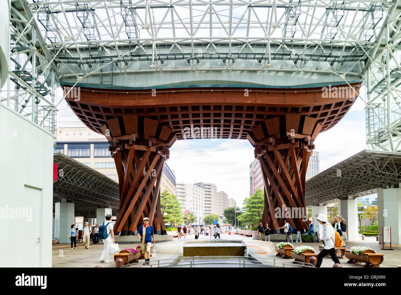 Drum gate at Kanazawa station, Japan Stock Photo - Alamy