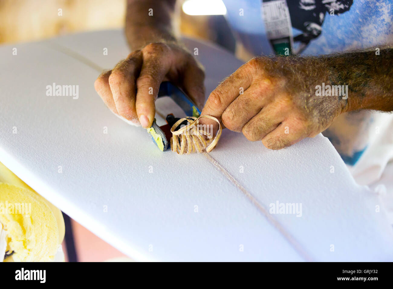 Australian surfboard shaper Dylan Longbottom Stock Photo - Alamy