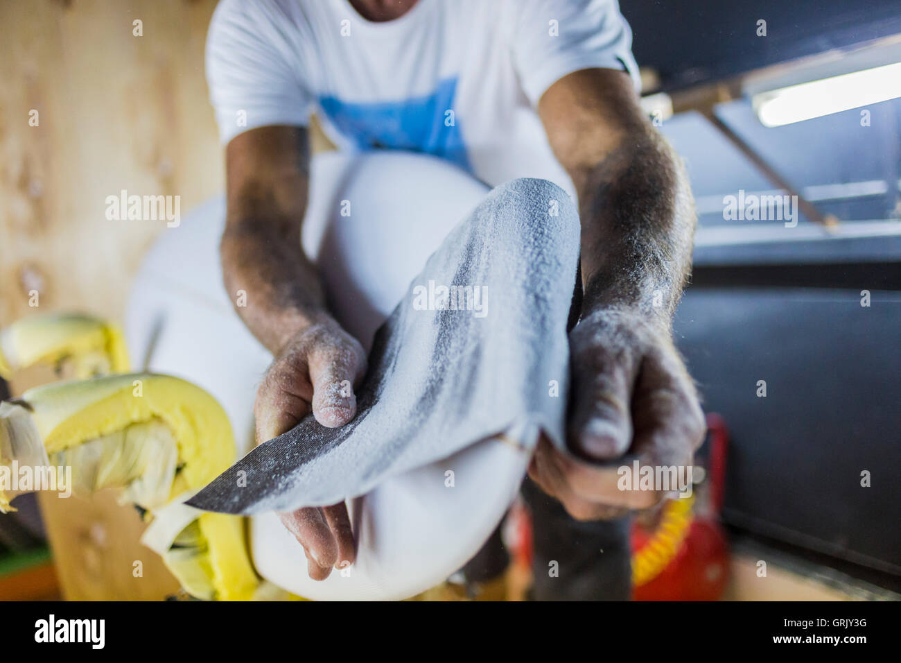 Australian surfboard shaper Dylan Longbottom Stock Photo - Alamy