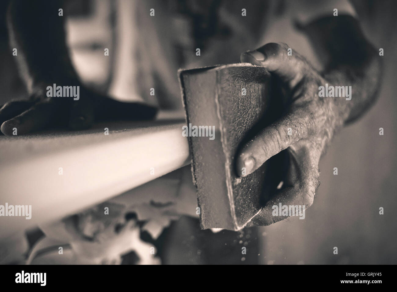 Australian surfboard shaper Dylan Longbottom Stock Photo - Alamy