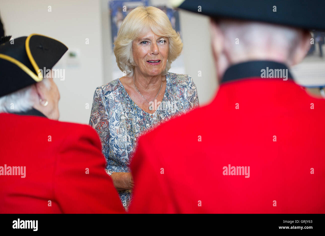 The Duchess of Cornwall meets Chelsea Pensioners Audrey Merton (85) and ...