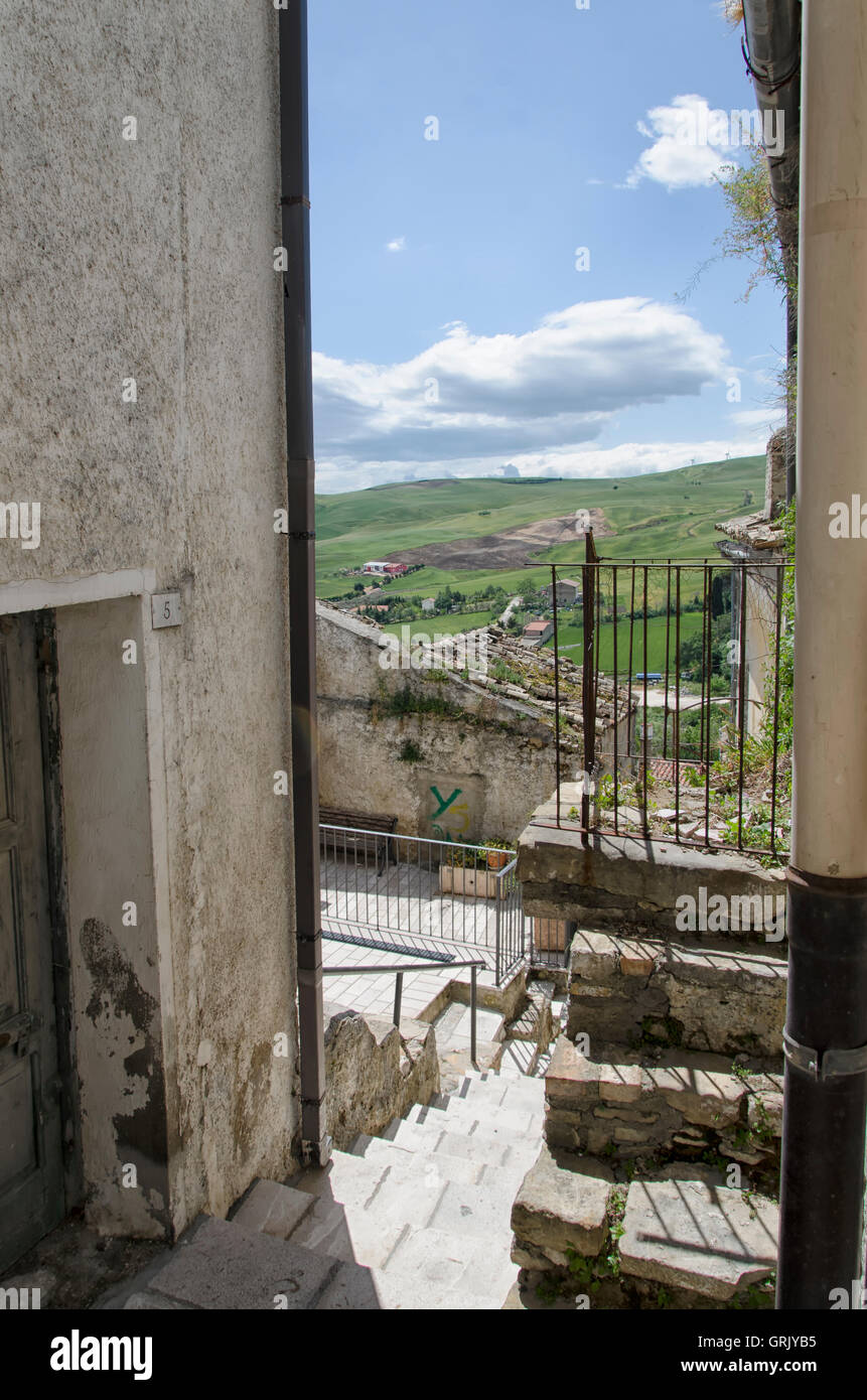 View of typical village of Southern Italian Stock Photo - Alamy