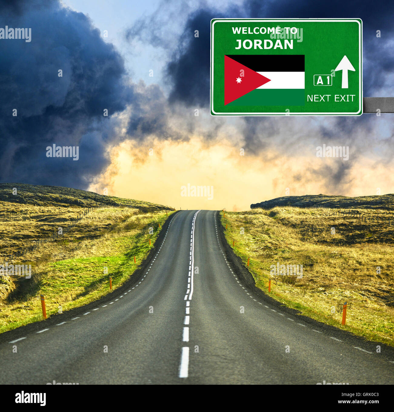 Welcome to jordan sign hi-res stock photography and images - Alamy