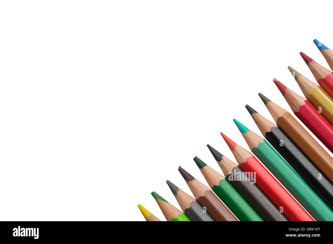 pencil pencils color colorful colored colour closeup Stock Photo - Alamy