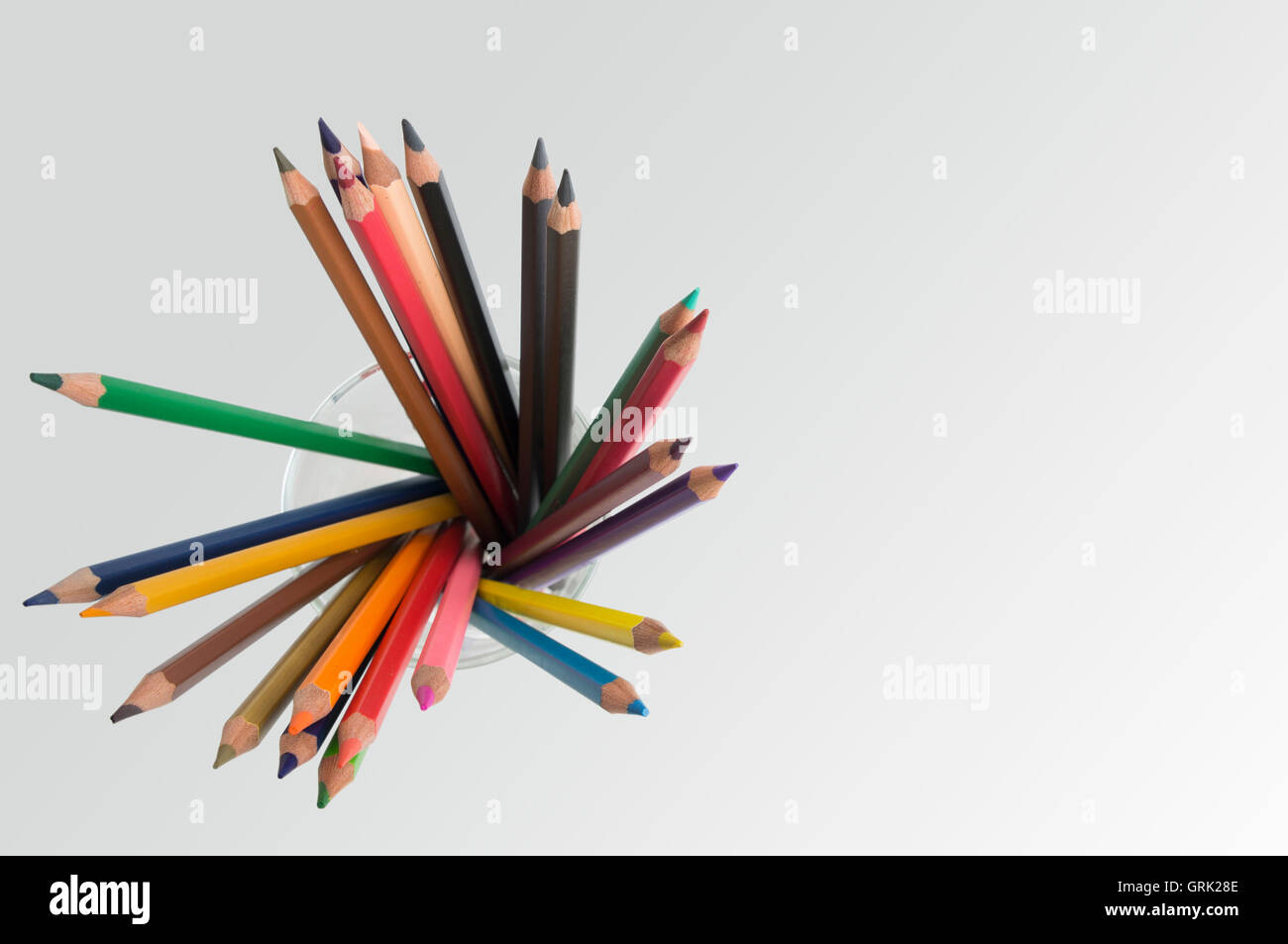 pencil pencils color colorful colored colour closeup Stock Photo - Alamy