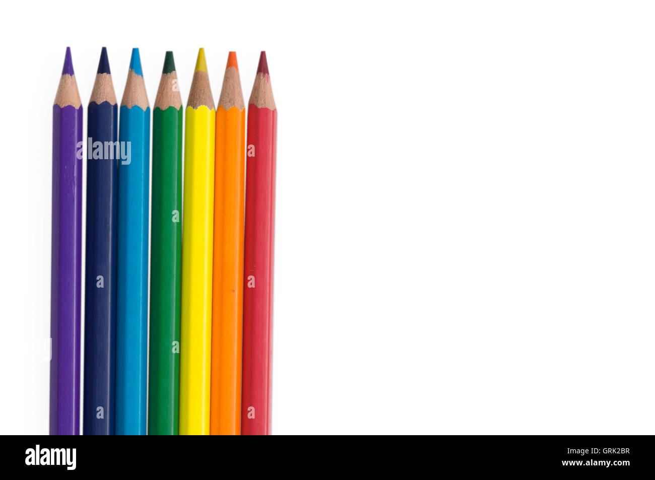 pencil pencils color colorful colored colour closeup Stock Photo - Alamy