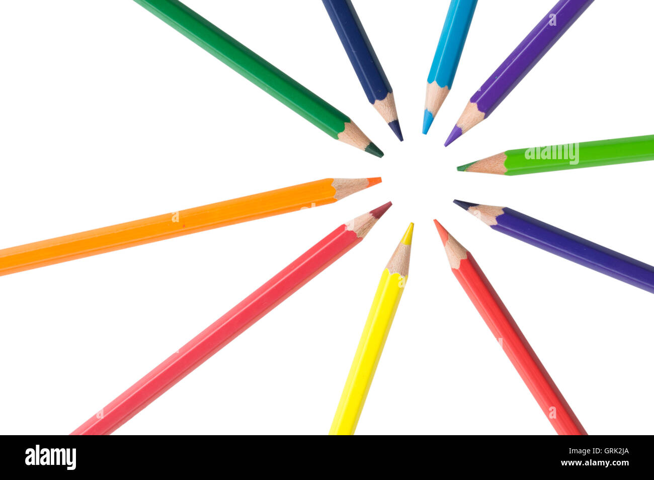 pencil pencils color colorful colored colour closeup Stock Photo - Alamy