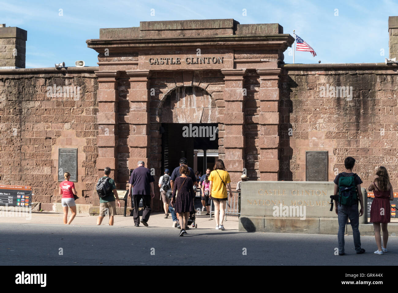 Castle Clinton National Monument in Battery Park, NYC, USA Stock Photo ...
