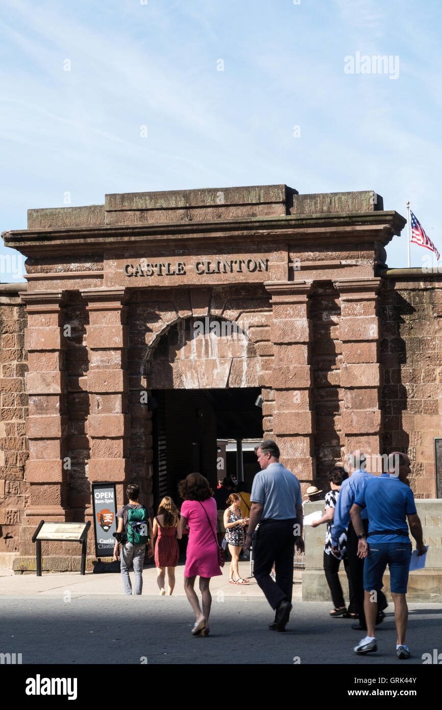 Castle Clinton National Monument in Battery Park, NYC, USA Stock Photo ...