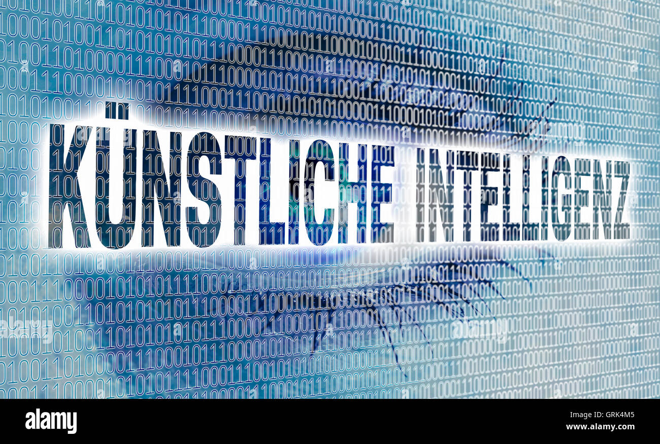 kuenstliche intelligenz (in german artificial intelligence) eye with ...