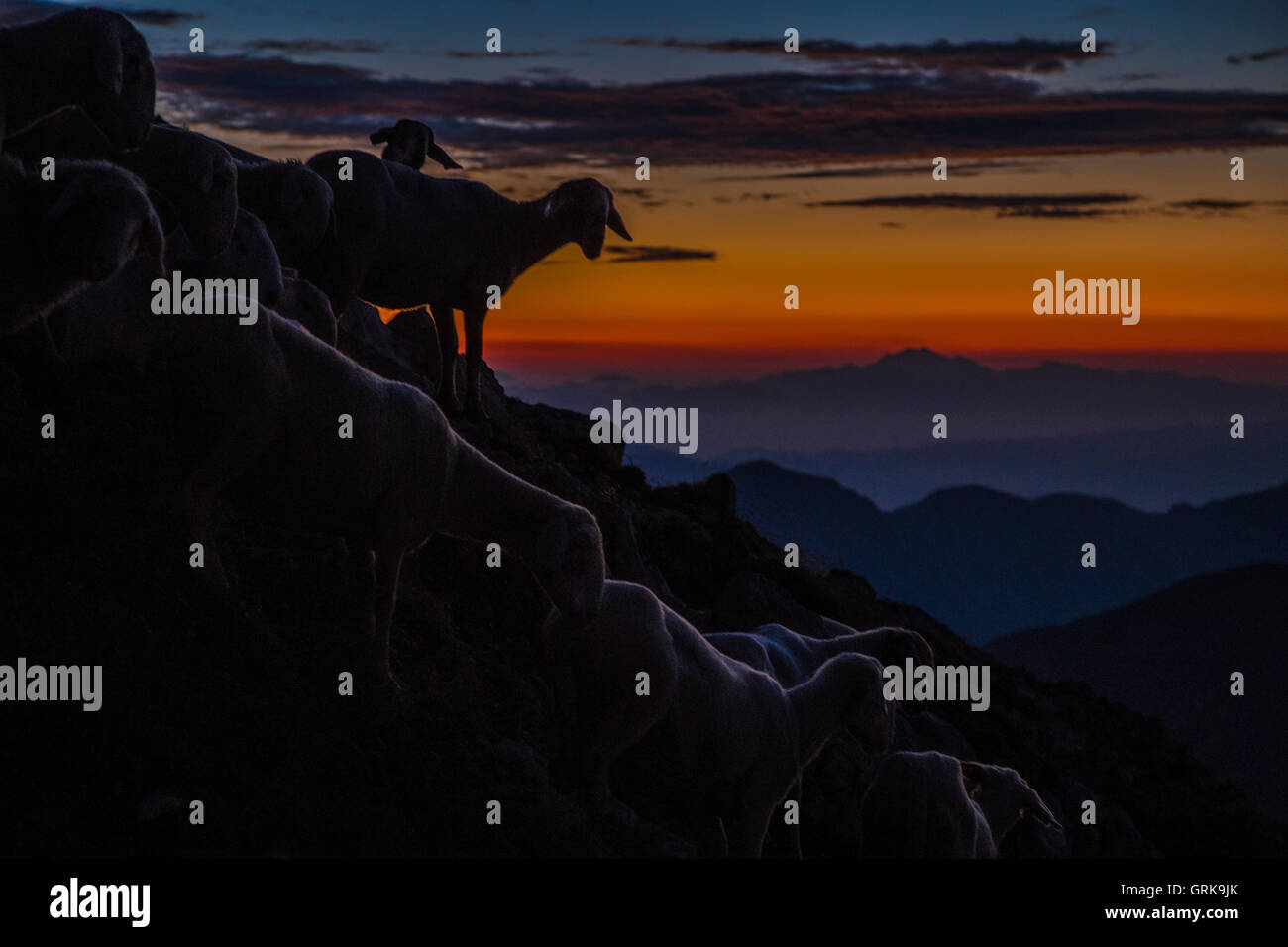 Sun rising on mountain hi-res stock photography and images - Alamy