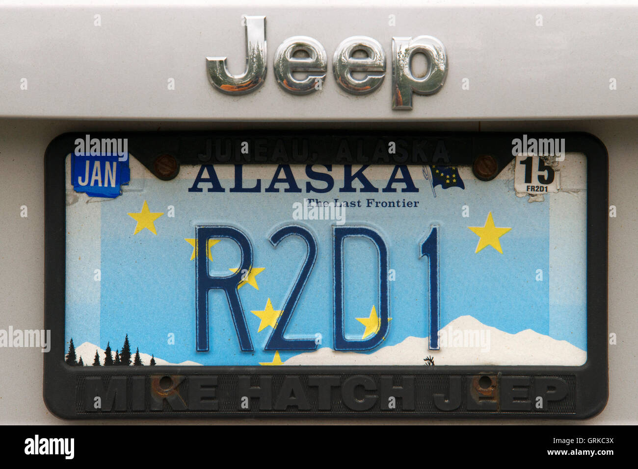 Vanity license jeep alaska plate number car car hi-res stock ...