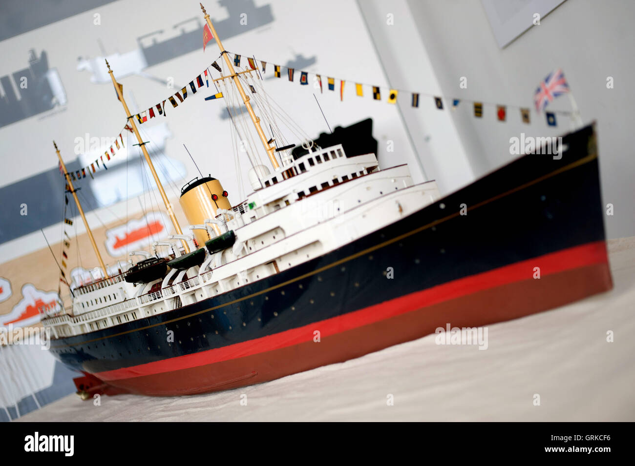 Model ship in Old Low Light heritage centre, North Shields Stock Photo ...