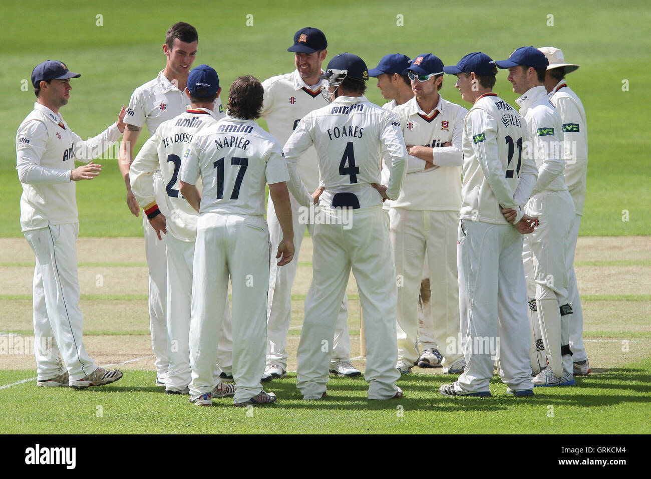 Essex players celebrate the wicket of Alex Gidman - Gloucestershire CCC ...
