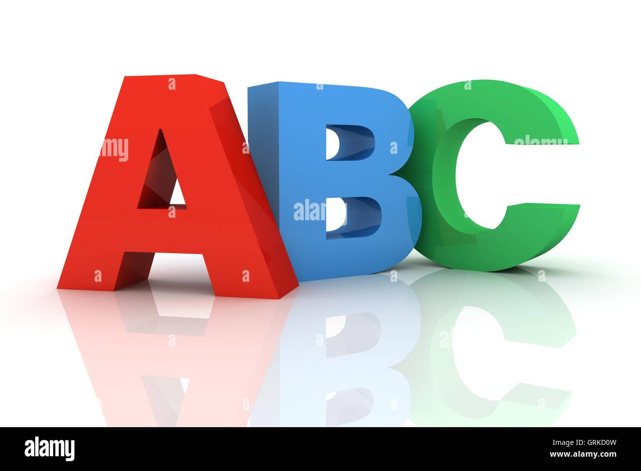 abc letters concept illustration Stock Photo - Alamy