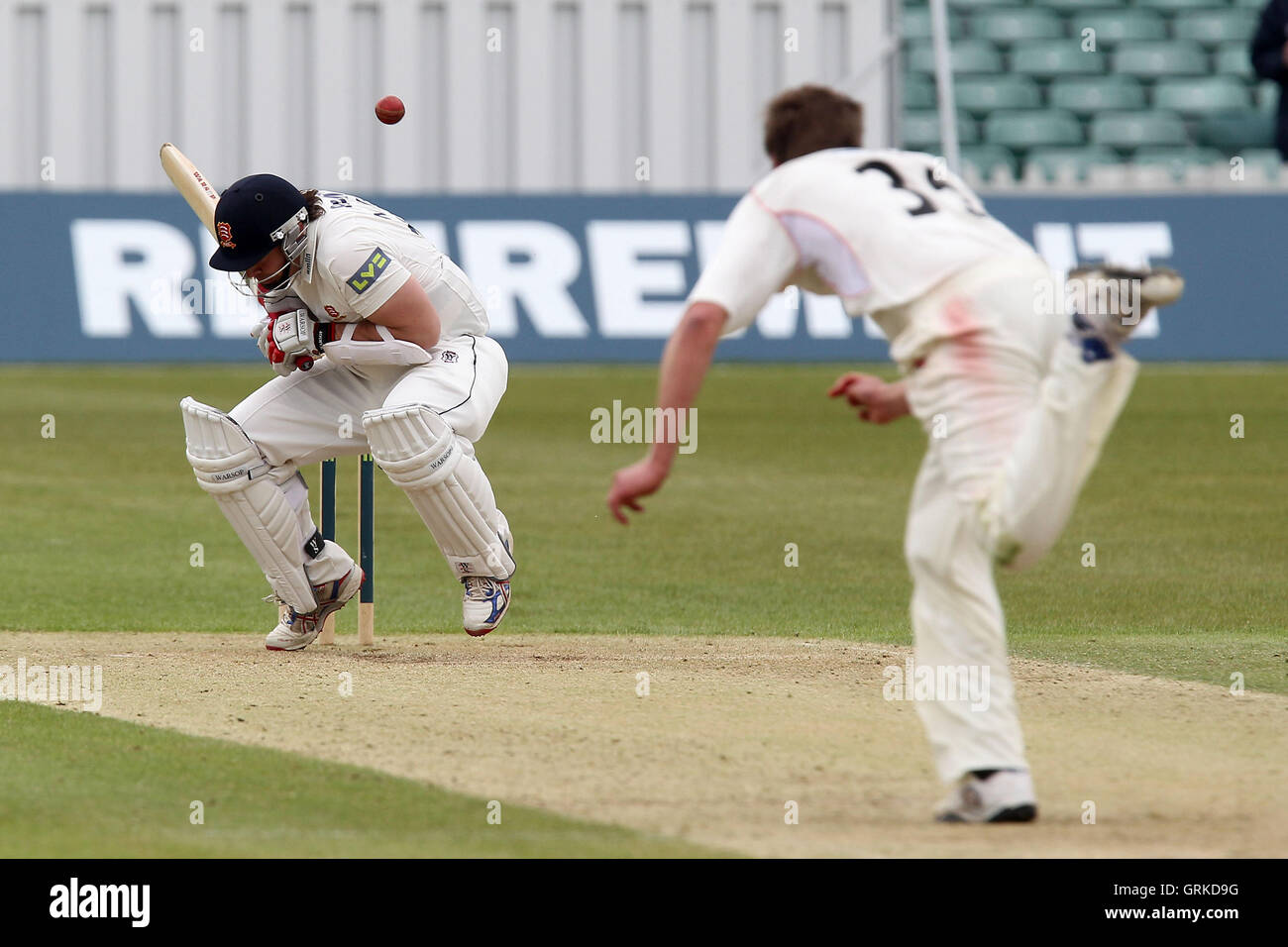 Graham Napier of Essex evades a Wayne White delivery - Leicestershire ...