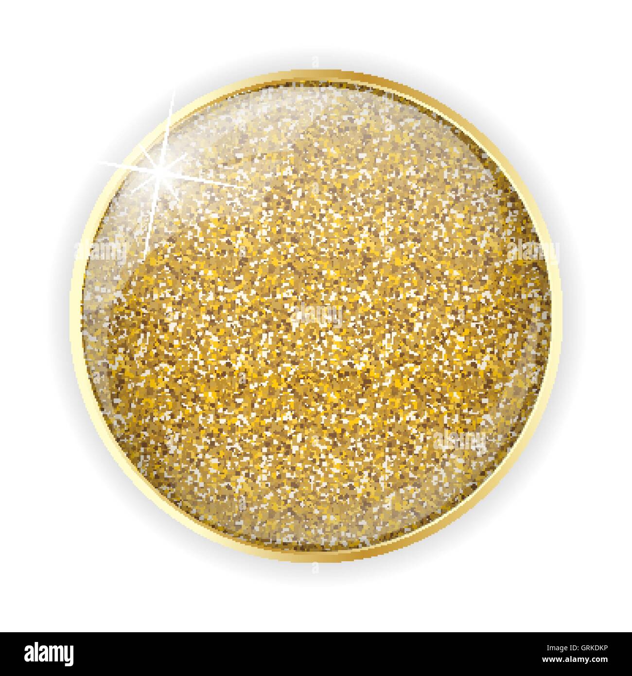 Golden Glossy Application Icon Template Vector Illustration Stock ...