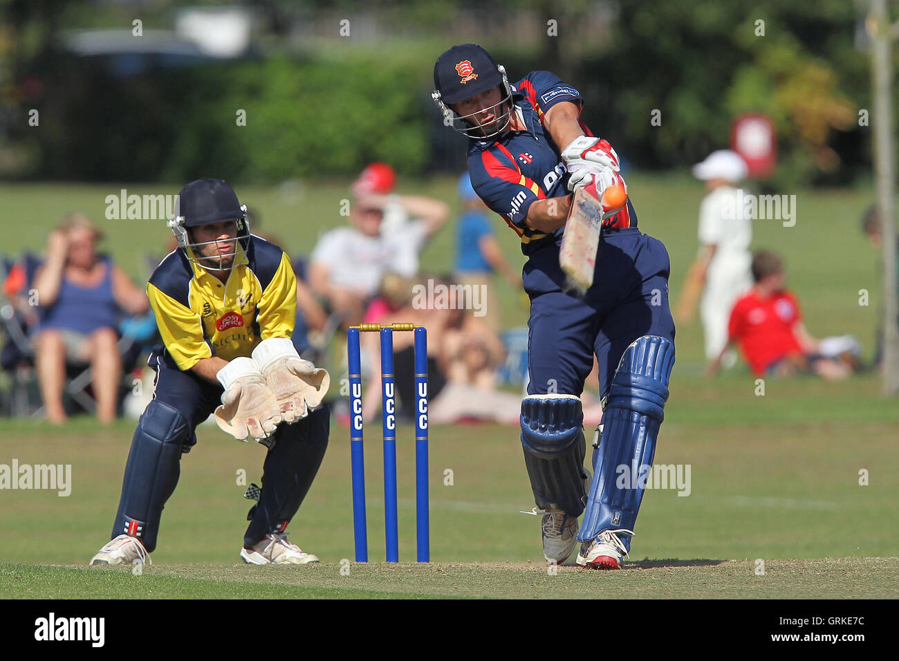 Graham Napier in batting action for Essex - Upminster CC vs Essex CCC ...