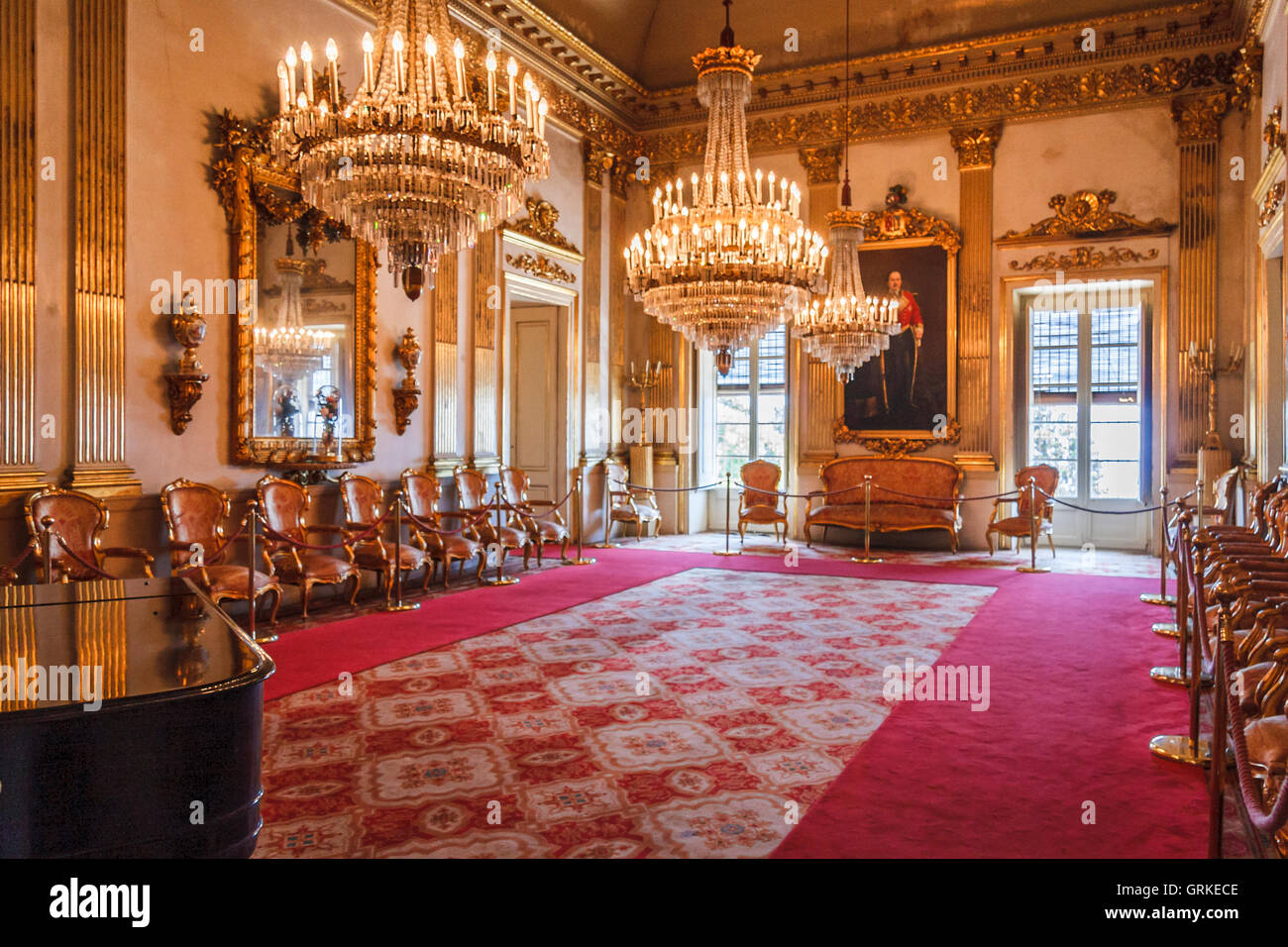 Inside one of the grand rooms of Casa Canals, a former stately home of ...