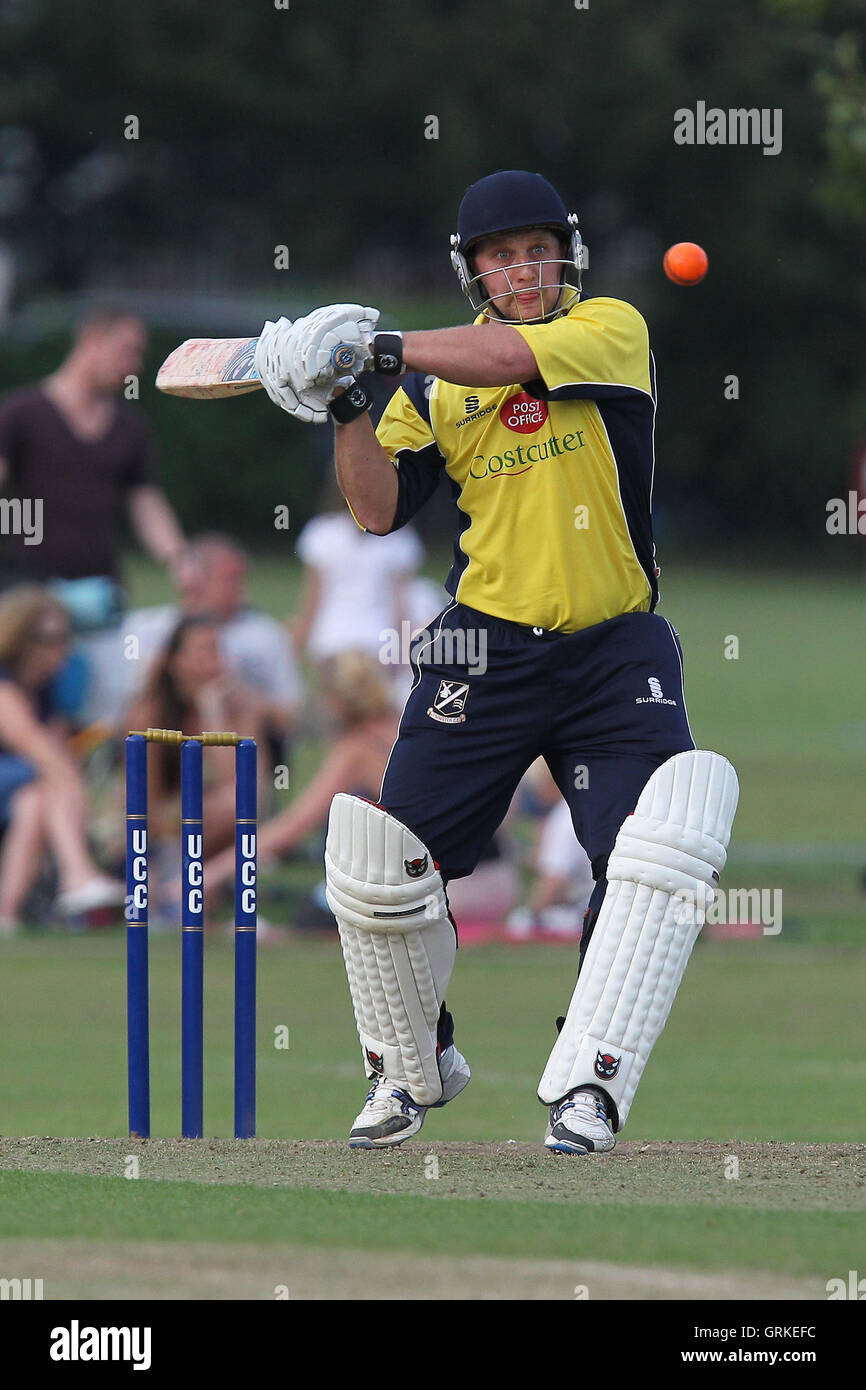 Terry Wyatt in batting action for Upminster - Upminster CC vs Essex CCC ...