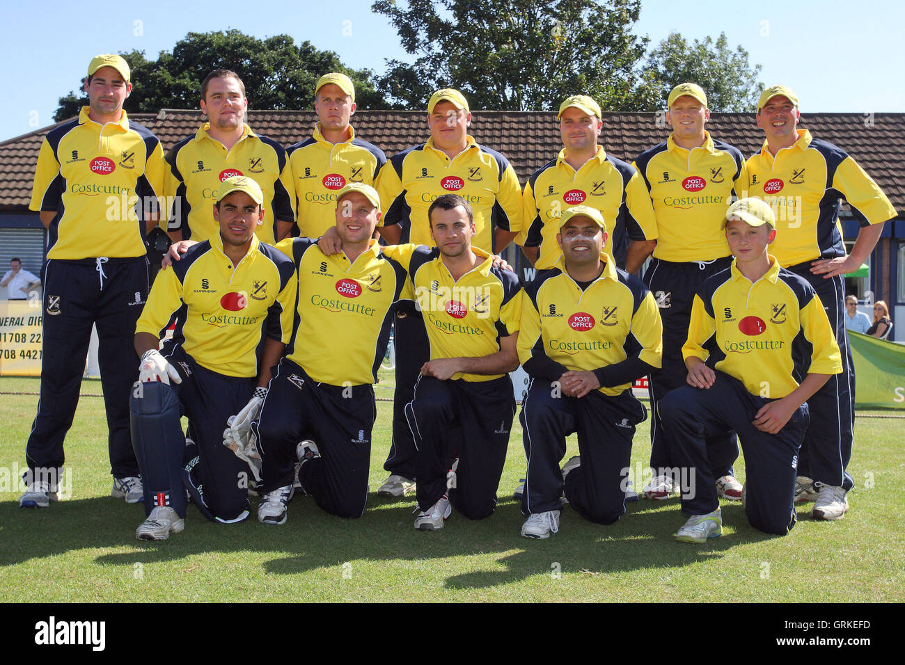 Upminster players pose for a team photo - Upminster CC vs Essex CCC ...