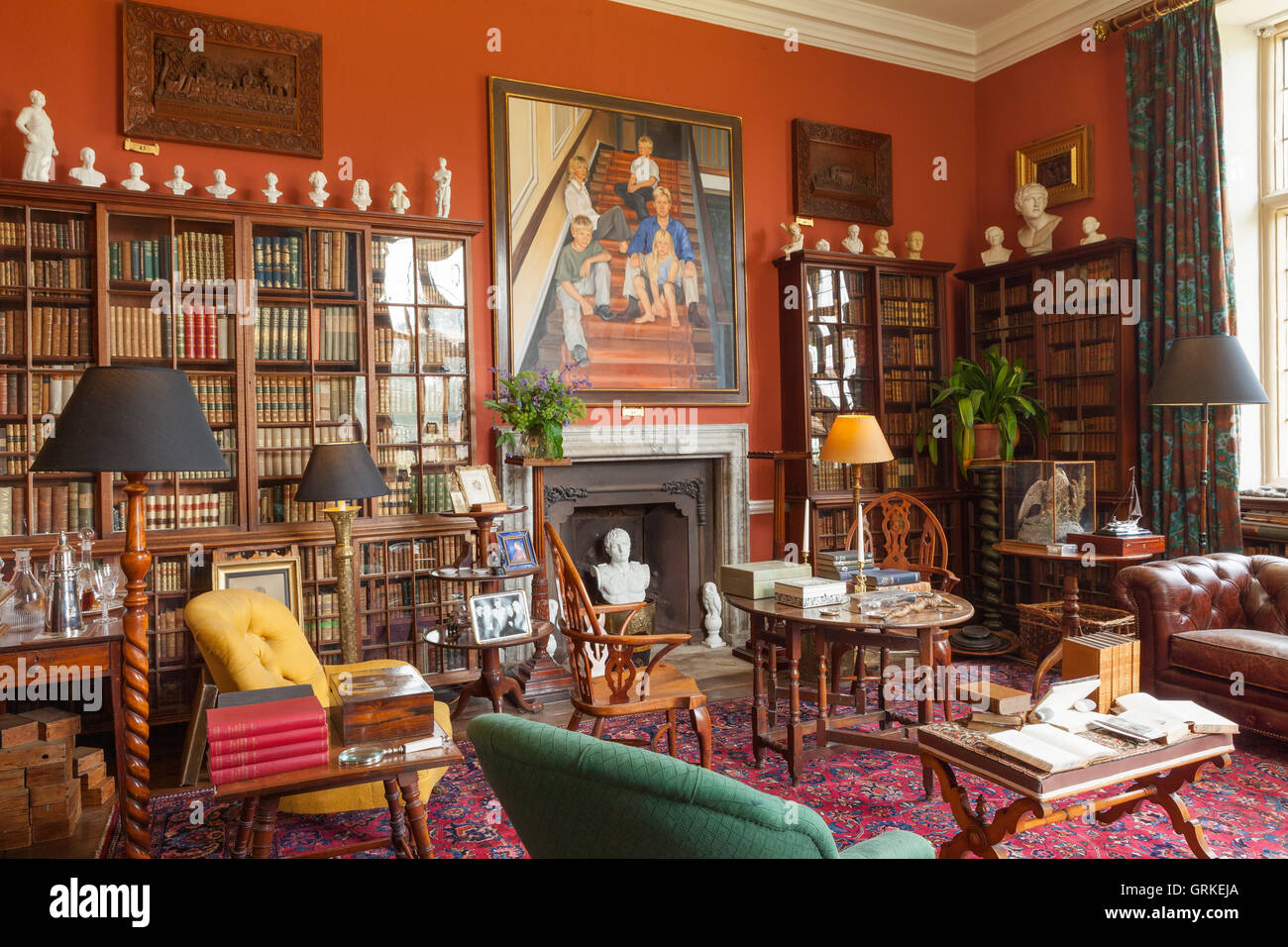 The family Library. Doddington Hall and Gardens, Lincolnshire, UK. June ...