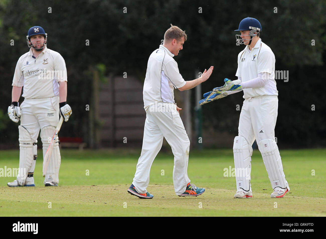 Ben MacGregor of Chingford claims the wicket of Alan Ison - Upminster ...