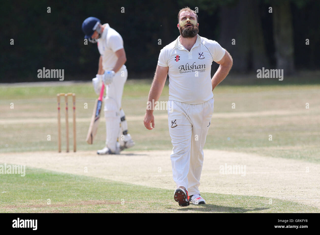 Upminster CC (fielding) vs Shenfield CC during the Essex Cricket League ...