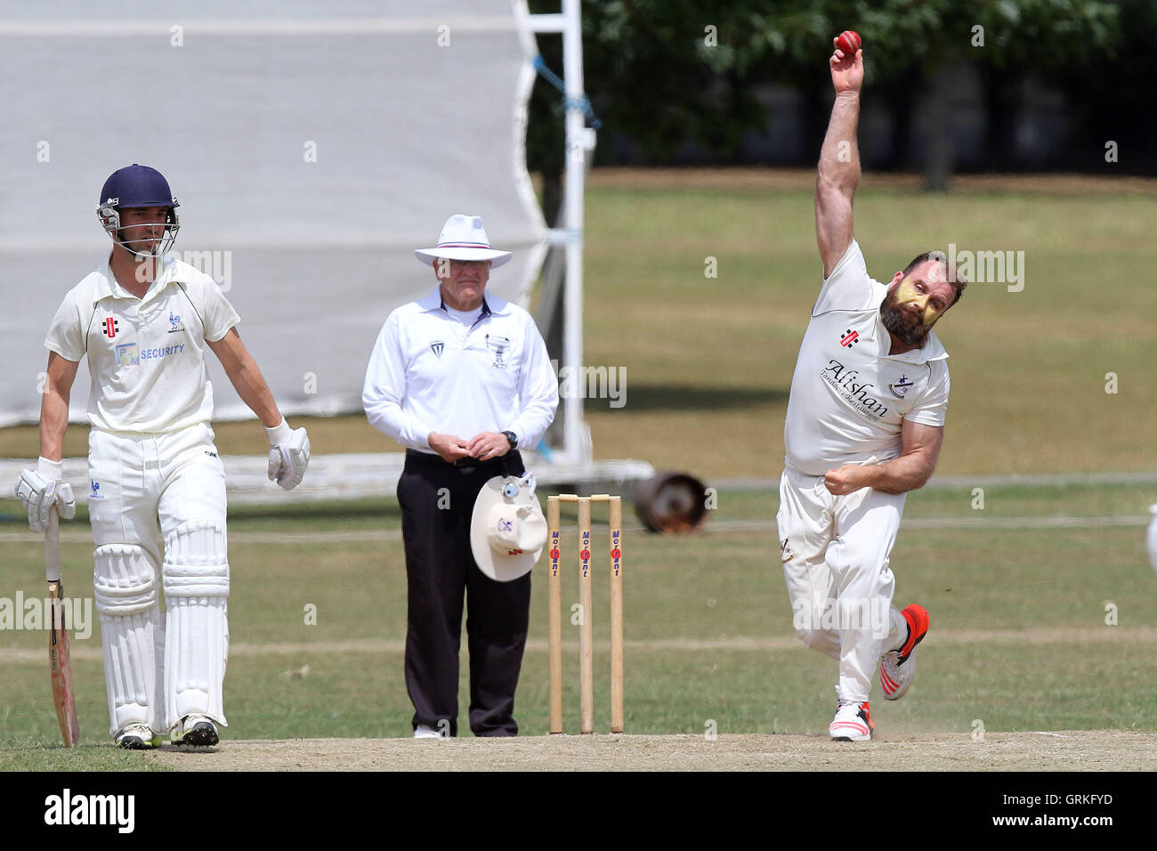 Upminster CC (fielding) vs Shenfield CC during the Essex Cricket League ...