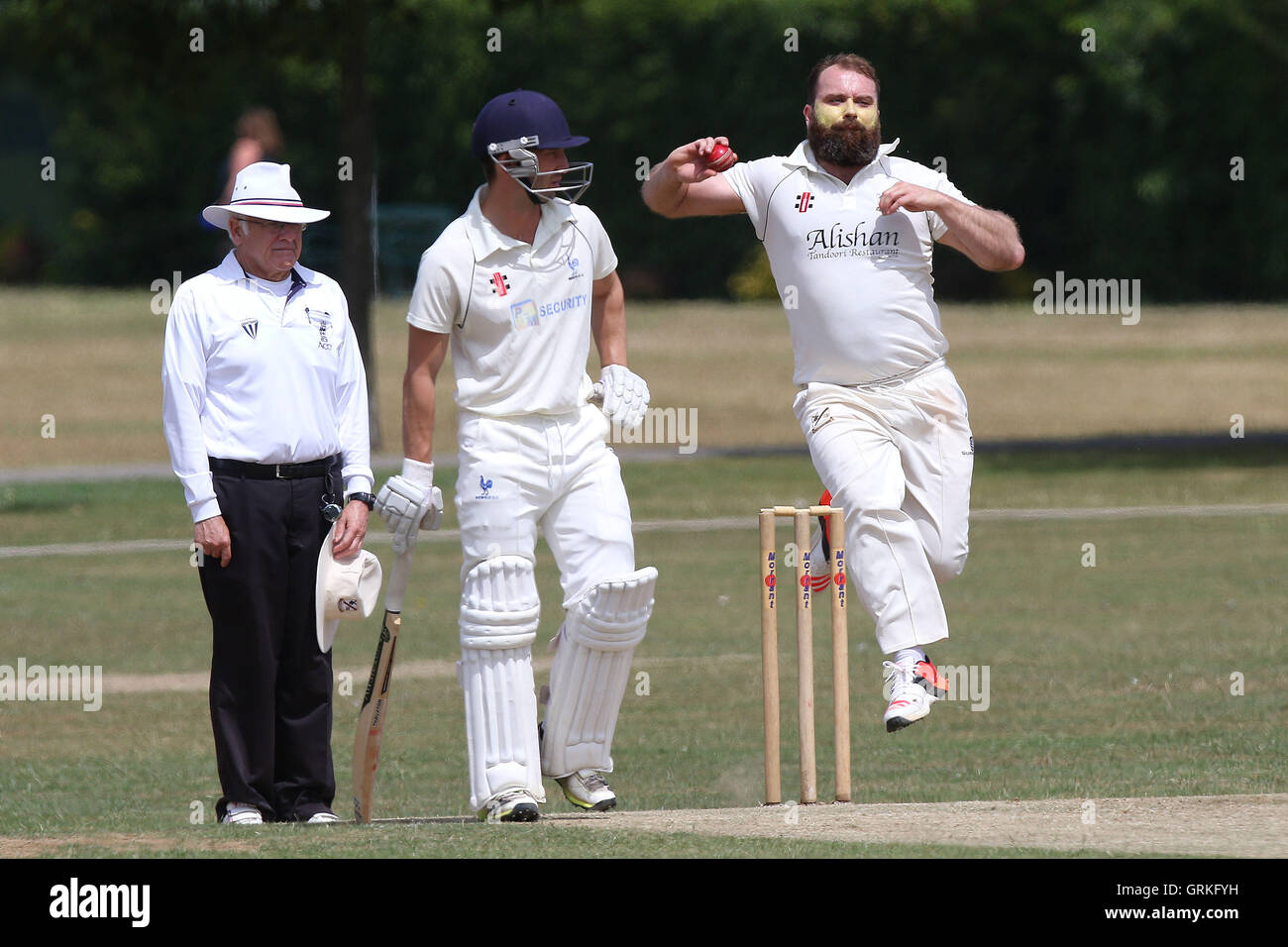 Upminster CC (fielding) vs Shenfield CC during the Essex Cricket League ...