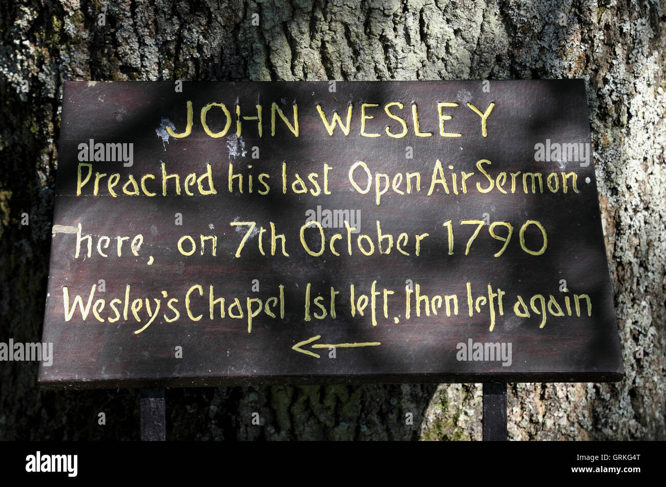 John wesley sign hi-res stock photography and images - Alamy