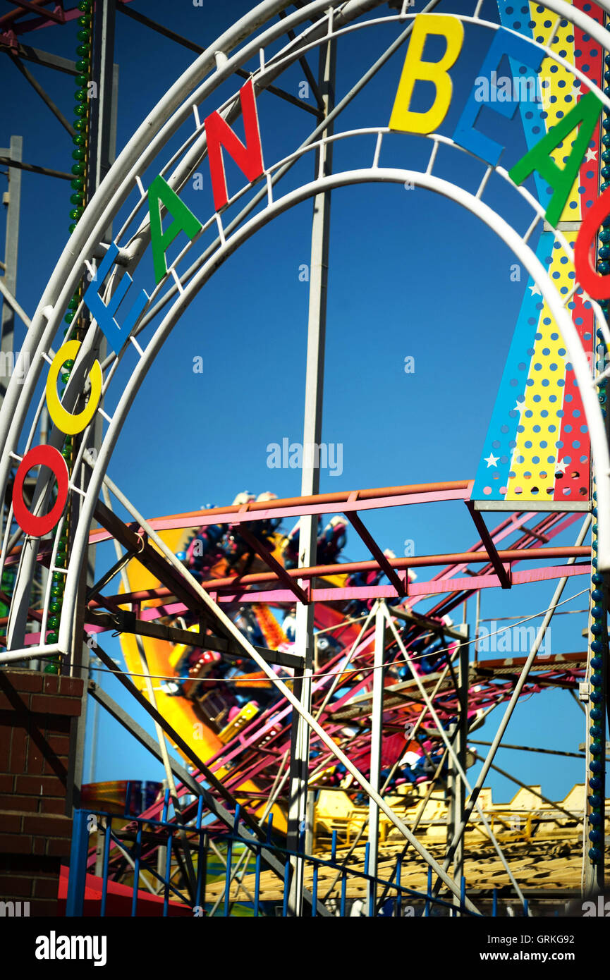 Ocean Beach funfair in South Shields Stock Photo - Alamy