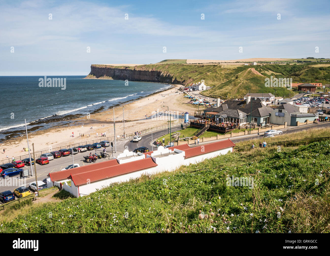 Saltburn-by-the-Sea Beach from Cliff Stock Photo - Alamy