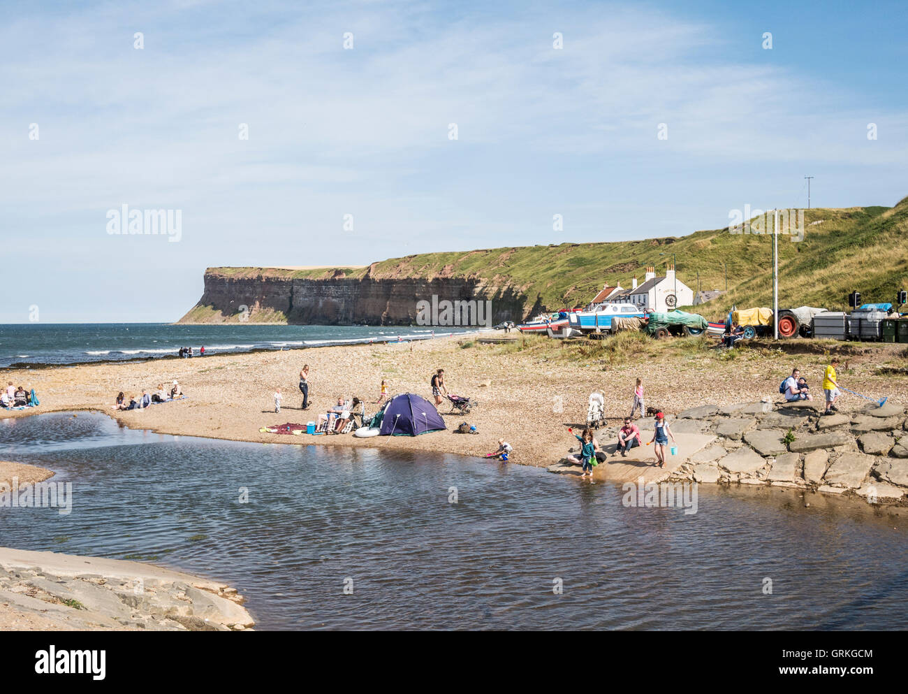 Saltburn-by-the-Sea Cleveland UK Beach Ship Inn and Lagoons looking ...