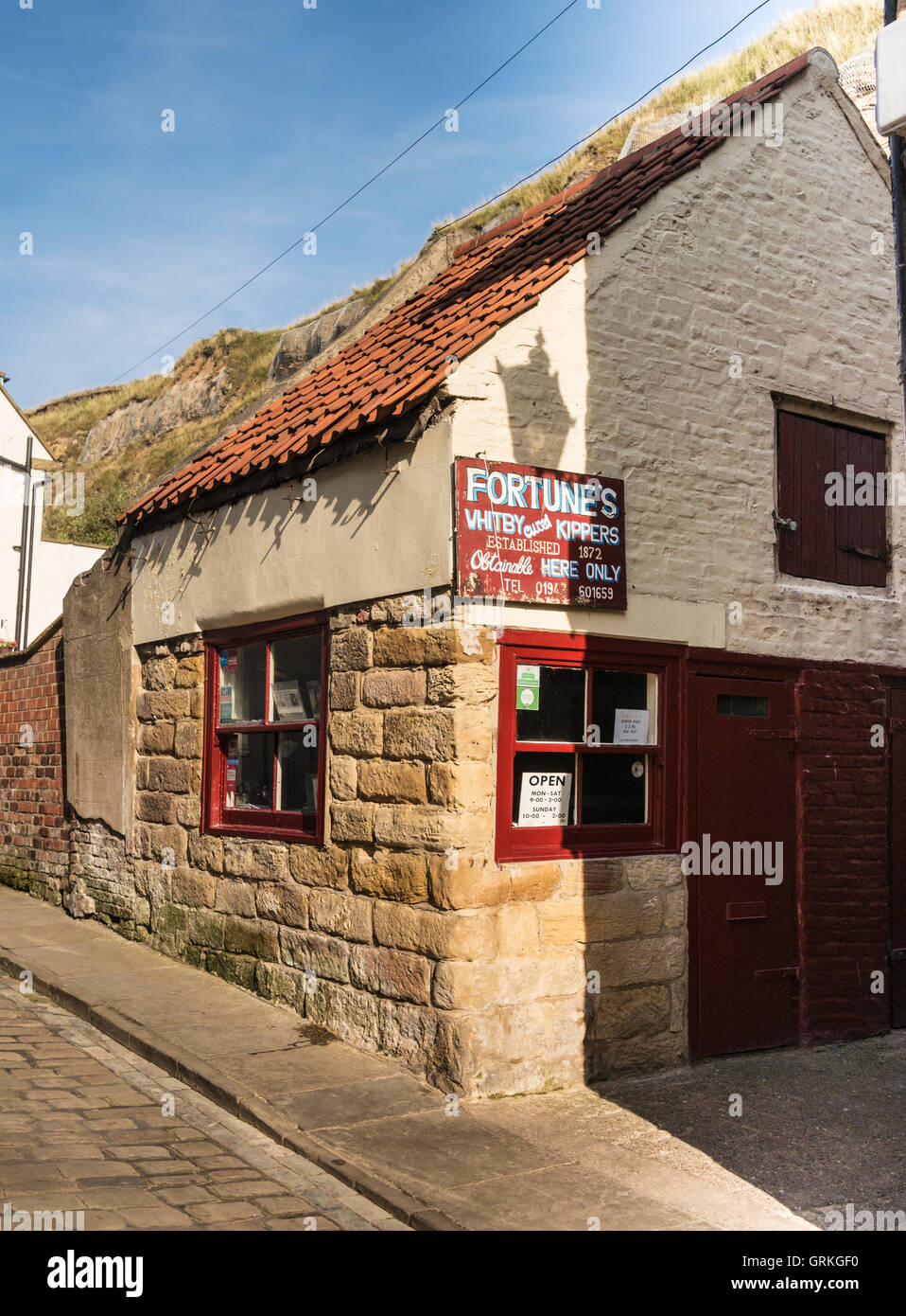 Fortunes Kipper Shop and Smokery Whitby Yorkshire UK Stock Photo - Alamy