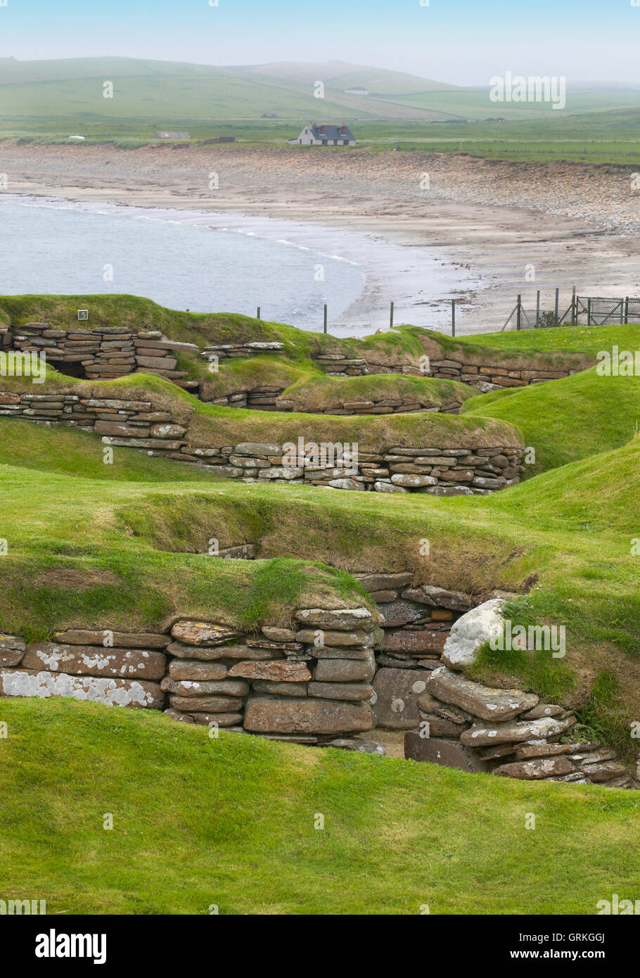 Scottish prehistoric site in Orkney. Skara Brae. Scotland. UK Stock ...