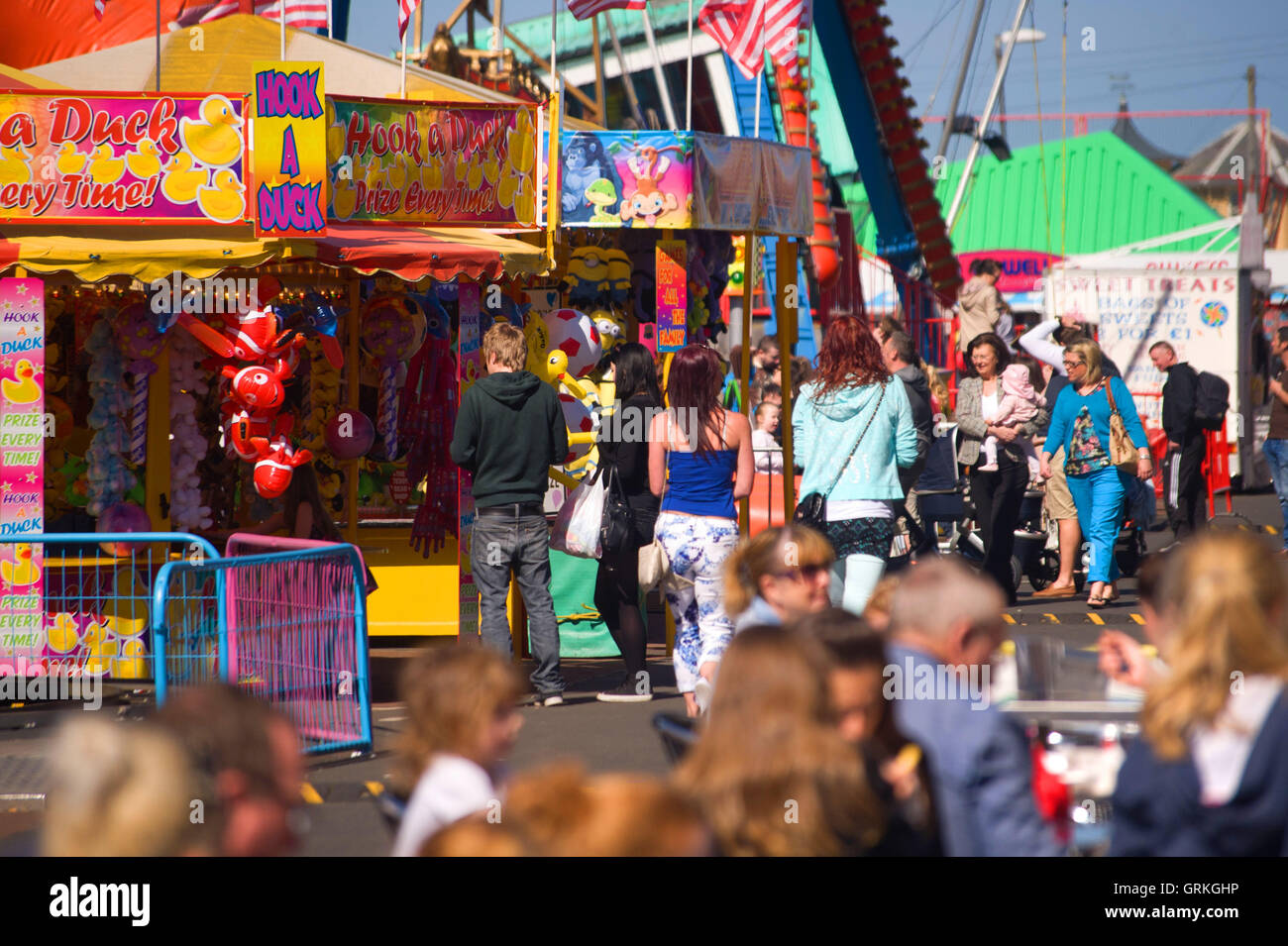 Ocean Beach funfair in South Shields Stock Photo - Alamy