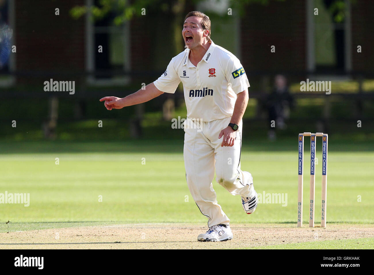 Graham Napier of Essex appeals for a wicket - Cambridge MCCU vs Essex ...