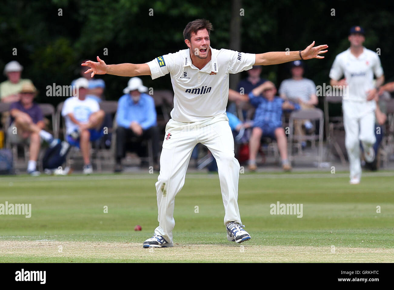 Tom Moore of Essex with a loud appeal for a wicket - Derbyshire CCC vs ...