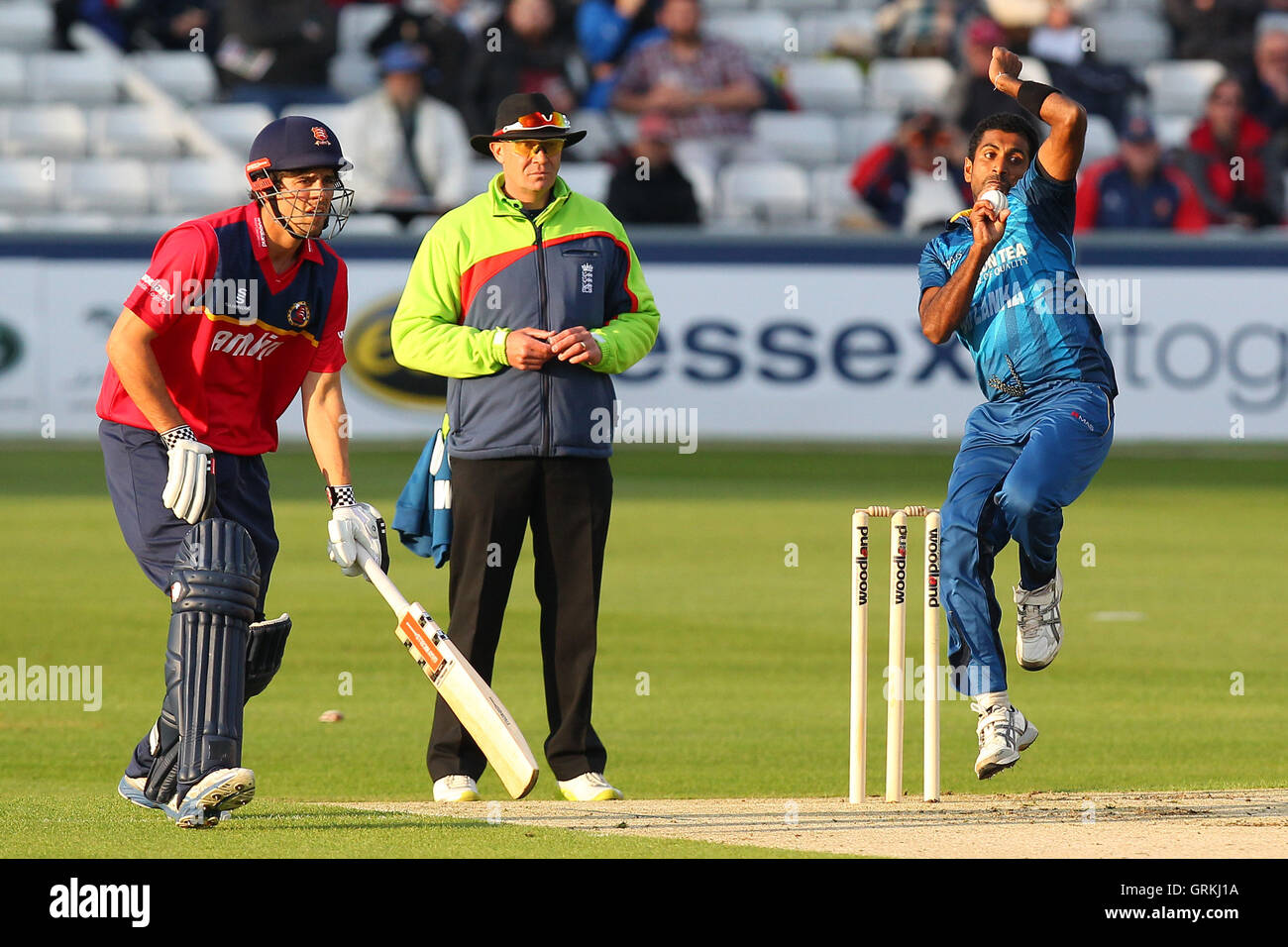Dhammika Prasad of Sri Lanka in bowling action - Essex Eagles vs Sri Lanka - 50-over Tour Match ...
