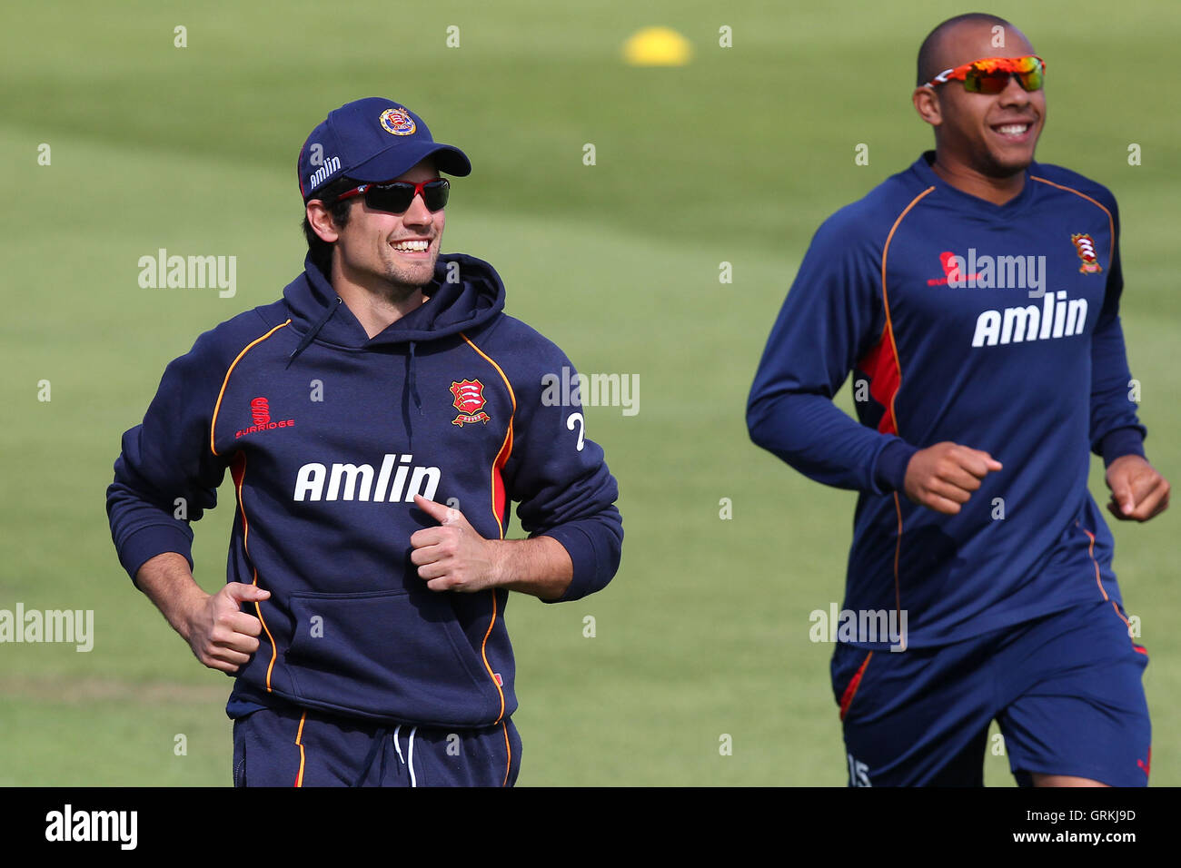 Alastair Cook of Essex smiles during the warm up - Essex CCC vs ...