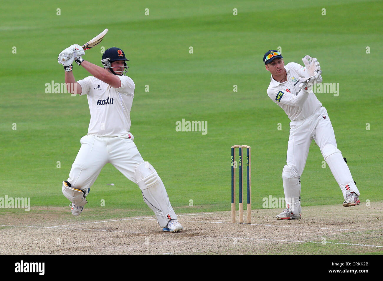 Four runs for Jesse Ryder of Essex as Mark Wallace looks on - Essex CCC ...